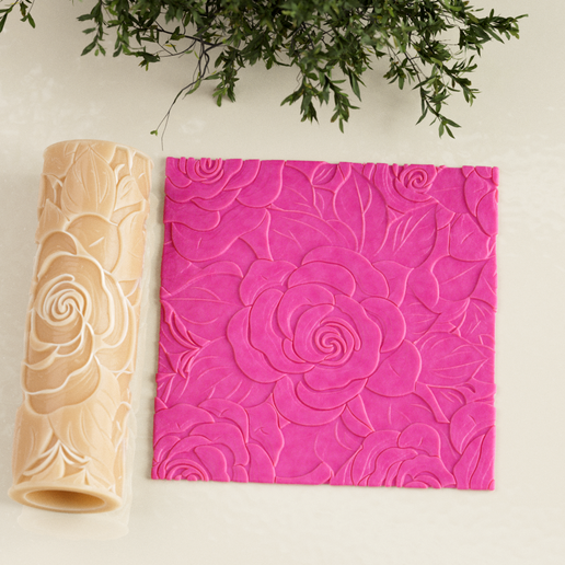 🌹 Rose Texture Roller・ STL File for 3D printing・Cults