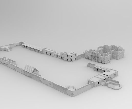 🚆 The Alamo - complete diorama・ 3D File for 3D printing・Cults