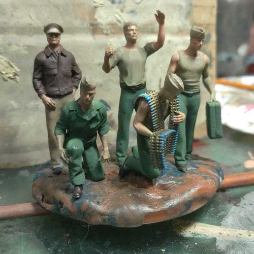 🎲 WWII USAAF ground crew・ STL File for 3D printing・Cults