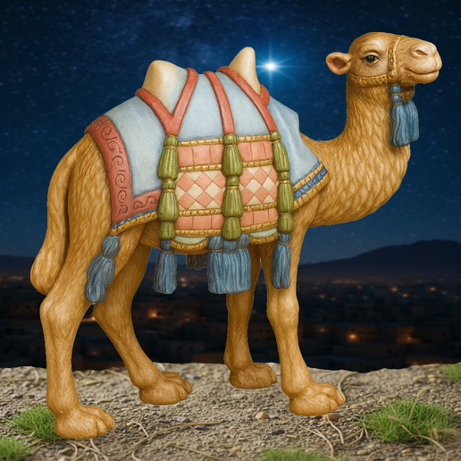 🎄 CAMELLO - NATIVITY 2025 HAPPY CHRISTMAS (100mm)・Free STL File for 3D ...