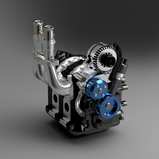 🚗 Mazda 13b N/A complete engine 1/24 scale・ STL File for ・Cults