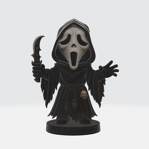 🎃 SCREAM Ghostface Chibi Grim Reaper Figurine – Horror Collectible・ 3D ...