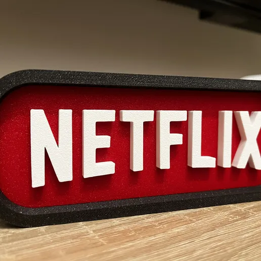 STL file Netflix logo banner 🎨 (3MF)・3D printer design to download・Cults
