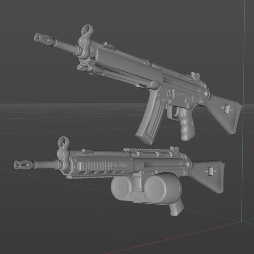 OBJ file German HK33 rifle digital model material-2 🗺️ ・Template to ...