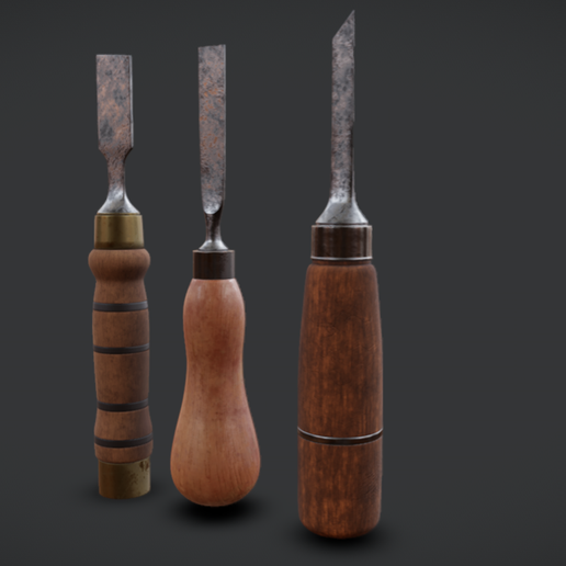 Antique Chisels – Vintage Woodworking Tools・ STL File for 3D printing・Cults