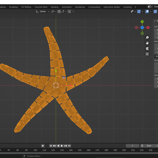 🌊 Flexy Starfish・ 3D File for 3D printing・Cults