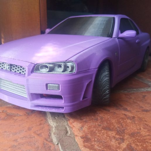 🚗 RC 1/10 Skyline r34 GTR・3D Print with the Ender 3 pro 3D printer・Cults