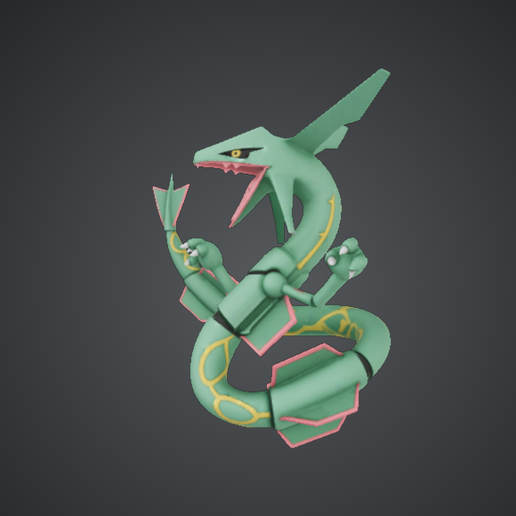 🐉 Rayquaza - Pokémon Legendary Dragon | 3D Printable Figure STL・ STL ...