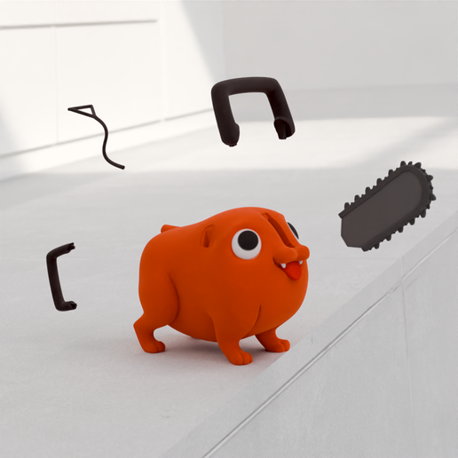 🪚 Pochita Chainsaw - FANART・ STL File for 3D printing・Cults