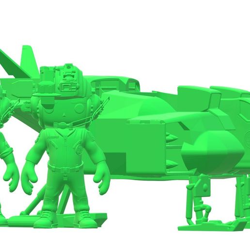 STL file Funko UD-4 Cheyenne Dropship Aliens Pilot Colonial Marine USCM ...