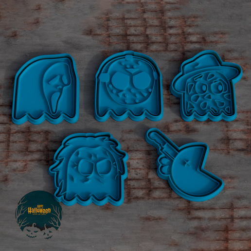 🎃 Pacman Halloween cookie cutter set of 5・ 3D File for ・Cults