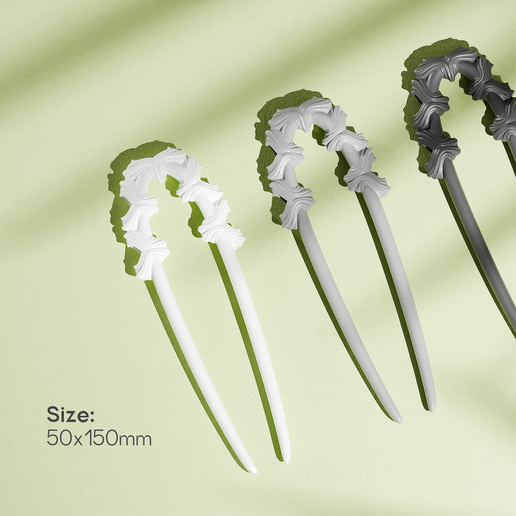 💇 Resin Hair 3d Stl Print File, 3d Stl Print Hair Pin, Fantasy Hair Pin ...