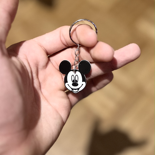 3D file Keychain Mickey Mouse // Keychain Mickey Mouse 🗝️ ・Model to ...