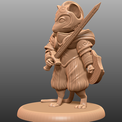 STL file Mouse Knight - Tabletop Miniature 🐁 ・3D print design to ...
