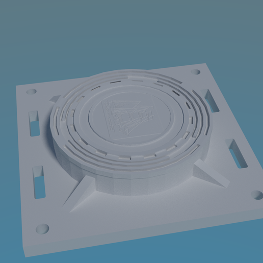 🏰 3D Manhole cover model・Free STL File for ・Cults