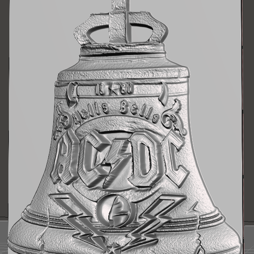 🔔 AC DC embossed bell 1980・Free STL File for 3D printing・Cults