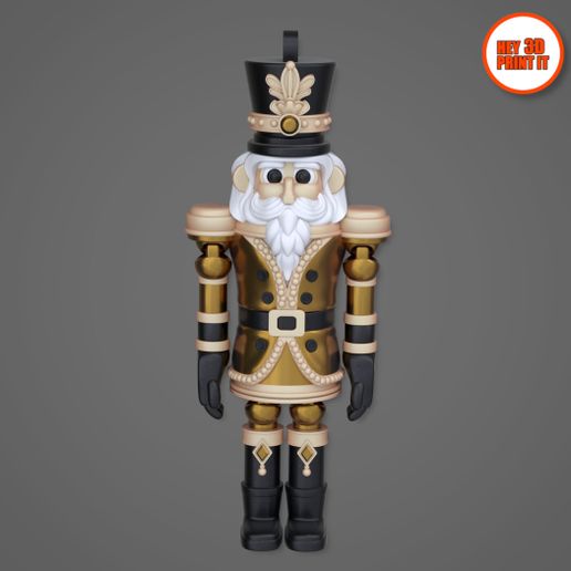 STL file Nutcracker Multi-Color Print In Place Articulated 👨 (3MF ...