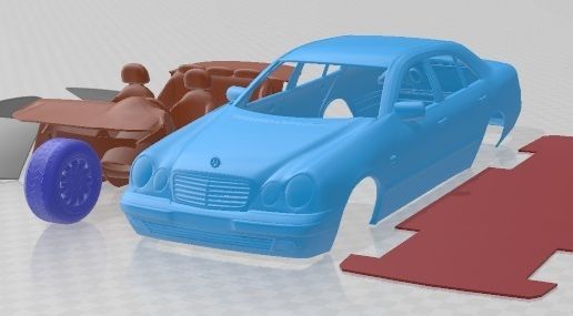 3D file Mercedes Benz E Class W210 Sedan 1996 Printable Car 🚗 ・3D ...
