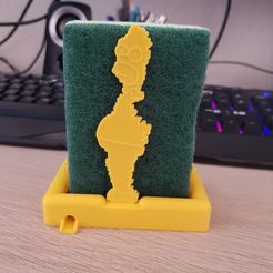 3D printing Bush Homer sponge holder • made with Ender 3 Pro・Cults