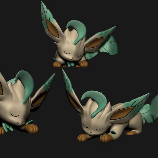 🐉 Pokemon - Sleeping Leafeon・ STL File for ・Cults
