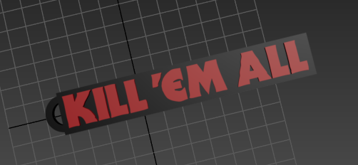 STL file Kill em all logo 3D brelock 🗝️ ・3D printing idea to download・Cults