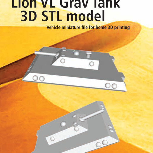 Archivo STL Lion Very Large Grav Tank 3D tabletop model 🦁 ・Objeto de ...