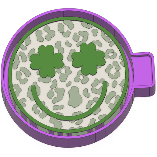 🐆 Leopard Smiley Face St. Patrick's Day Freshie STL Mold Housing・ STL ...