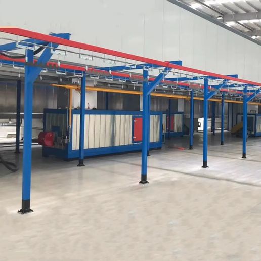 🎨 3D CAD Model, Automatic Electrostatic Powder Coating Line – Metal ...