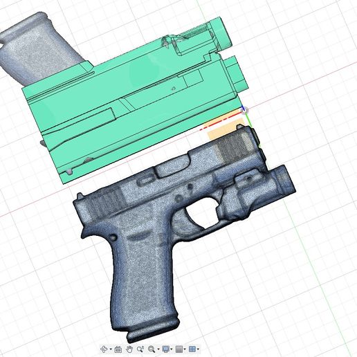 🩻 3d scan of Glock 43x with tlr7 sub flashlight・ STL File for 3D printing・Cults
