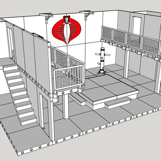 🚧 118 Construction Set - 04 - Cobra Training Room・ 3D File for 3D ...