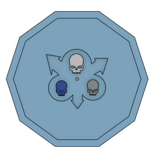 💂 Death Guard Logo Dice Tray・ STL File for 3D printing・Cults