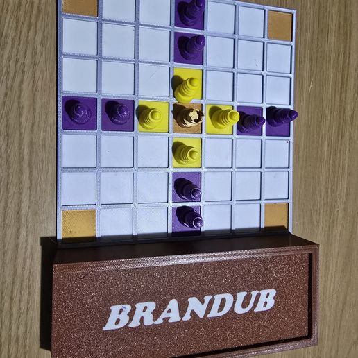 3D file Brandub Board game multi coloured ♟ ・3D printing template to ...