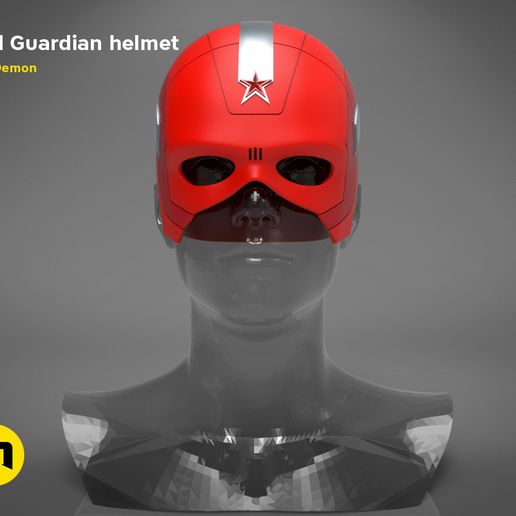 🪖 The Red Guardian helmet・ 3D File for ・Cults