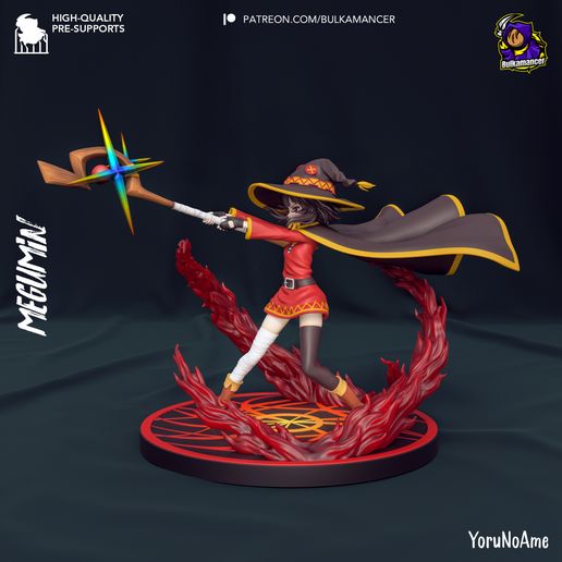 👧 Megumin | Konosuba | 203mm・ 3D File for 3D printing・Cults