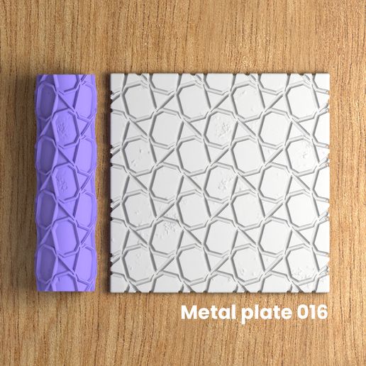 🔧 Metal Plate 016 | Texture Roller・ STL File for ・Cults