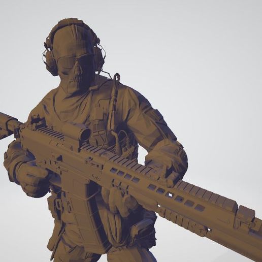 👻 GHOST DESERT - CALL OF DUTY - MW2・ STL File for ・Cults