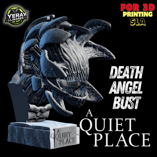 STL file Death Angel Bust - A Quiet Place - 3D Model for SLA Printing 👼 ...
