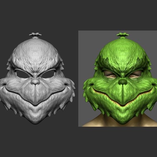 🎄 The Grinch Mask Christmas Costume Halloween Cosplay STL File・ 3D File ...