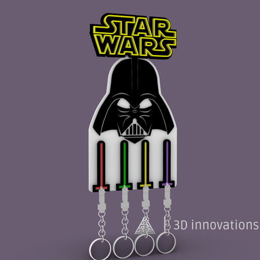 ⭐ STAR WARS KEY HOLDER DARTH VADER・ STL File for 3D printing・Cults