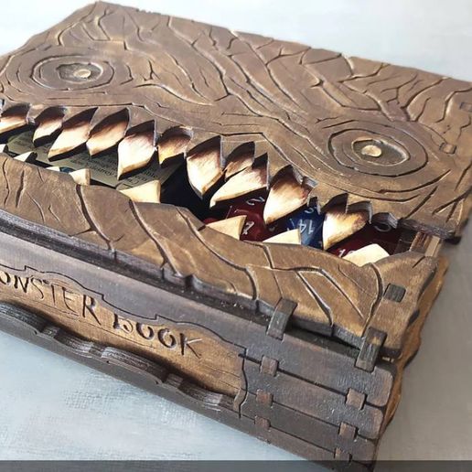 👹 Monster BooK - monster book - modèle 2・Fichier SVG pour Usinage CNC ...