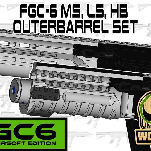 🔫 FGC-6 MKI/MKII: honeybadger, MS Medium shroud, LS long shroud, Outer ...