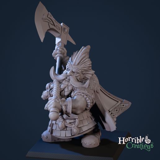 😡 Angry elder dwarf lord・ STL File for 3D printing・Cults