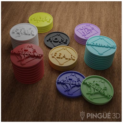🤞 Daggerheart Tokens - FEAR and HOPE・ STL File for 3D printing・Cults