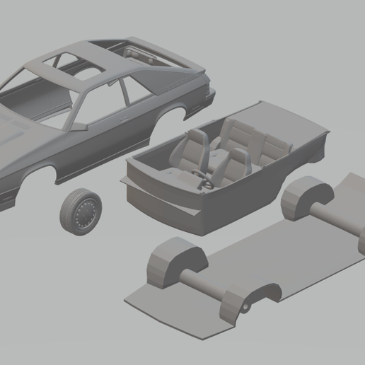 🚗 Dodge Charger L Body 87・ STL File for 3D printing・Cults