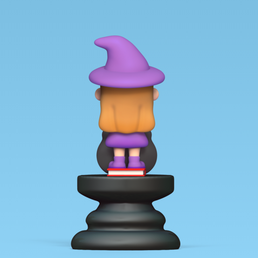 🎃 Halloween Chess - Witch・ 3D File for ・Cults