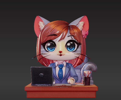 🐱 Felicia The Secretary・Free STL File for 3D printing・Cults