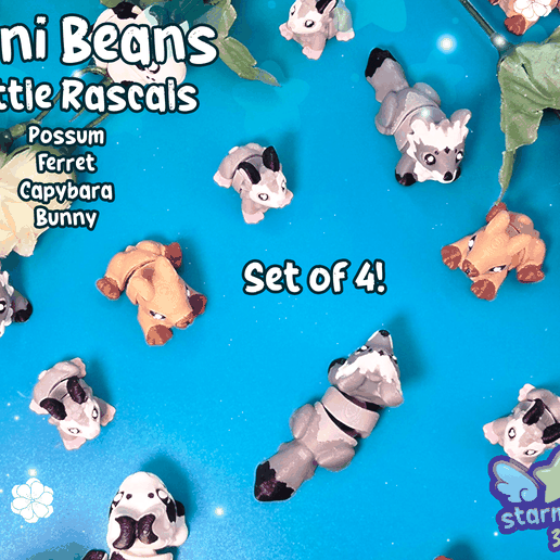 🫘 Mini Beans Set 1: Little Rascals・ 3D File for 3D printing・Cults