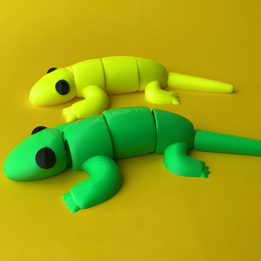 🦎 Articulated Lizard, Cute Flexi Multicolor Print In Place・Free 3D File ...