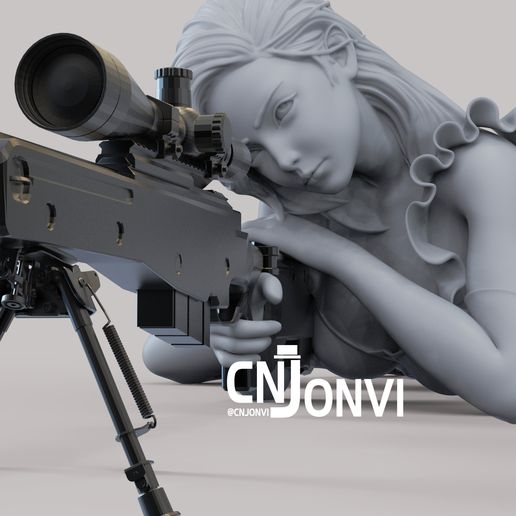 ♀️ Female Soldier Fairy Tale Series Little Red Riding Hood Sniper・ 3D ...