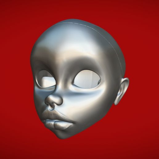 3D file Stl files BJD Doll head Doolly 💬 ・3D printable model to ...